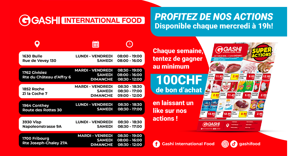 GASHI International Food - Votre supermarché en Suisse